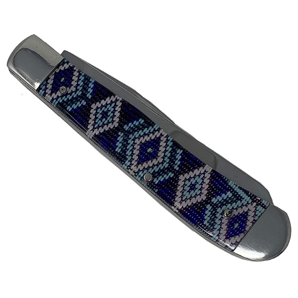 Western Fashion Tack Twisted X Blue Diamond Trapper Knife