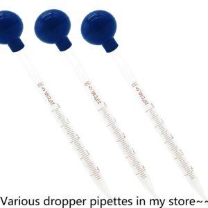 OESS Glass Graduated Dropper Pipettes with Blue Rubber Caps 10ml Pk/2