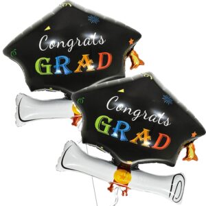 katchon, graduation cap balloons - big 24 inch | graduation hat balloons, graduation decorations class of 2024 | congrats grad balloons, graduation foil balloons | graduation balloons class of 2024