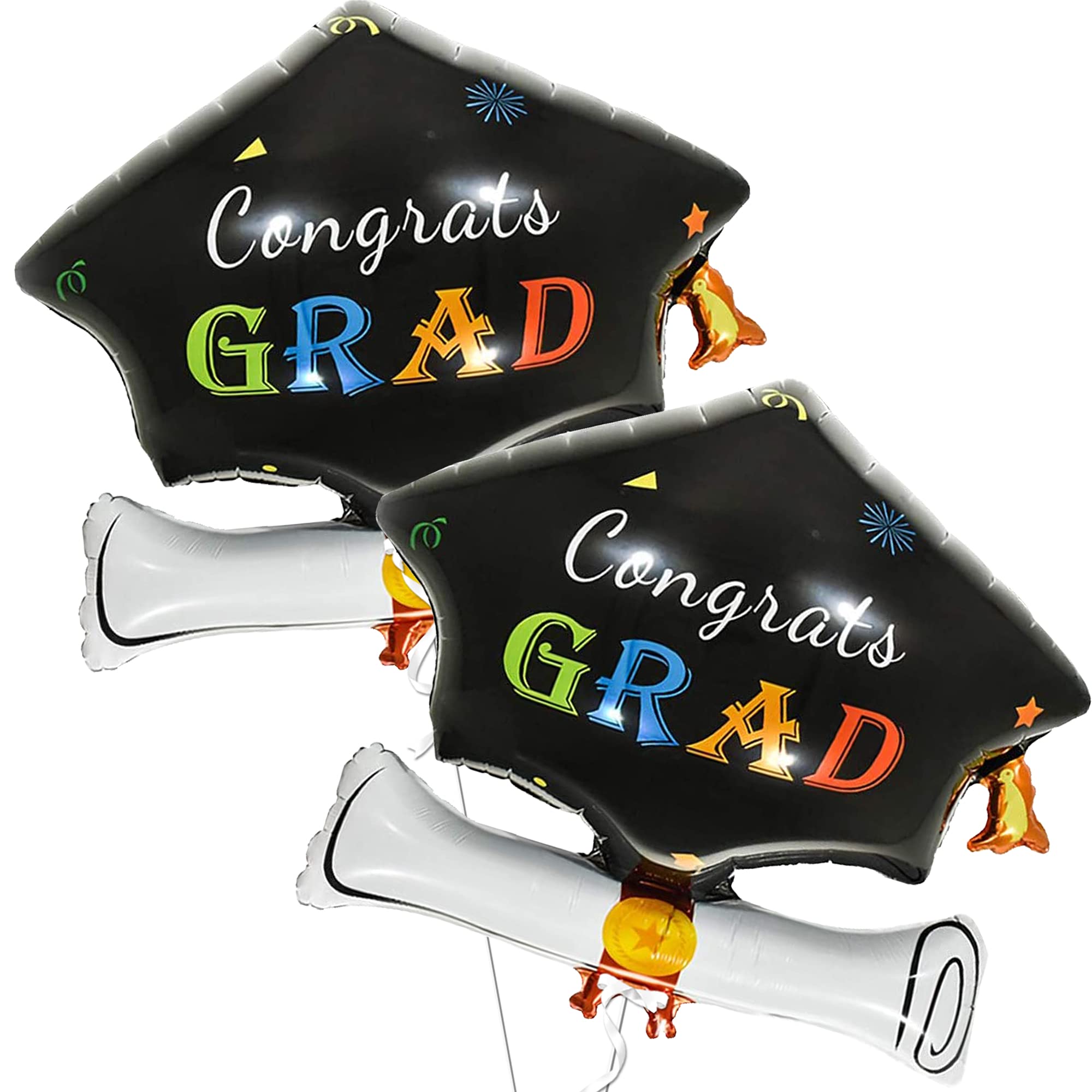 KatchOn, Graduation Cap Balloons - Big 24 Inch | Graduation Hat Balloons, Graduation Decorations Class of 2024 | Congrats Grad Balloons, Graduation Foil Balloons | Graduation Balloons Class of 2024