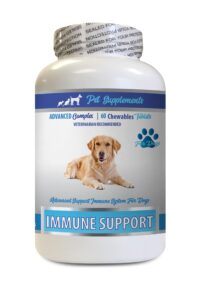 pet supplements & nutrition llc dog immune support - advanced dog immune support - veterinarian recommended complex - dog turmeric treat - 1 bottle (60 treats)