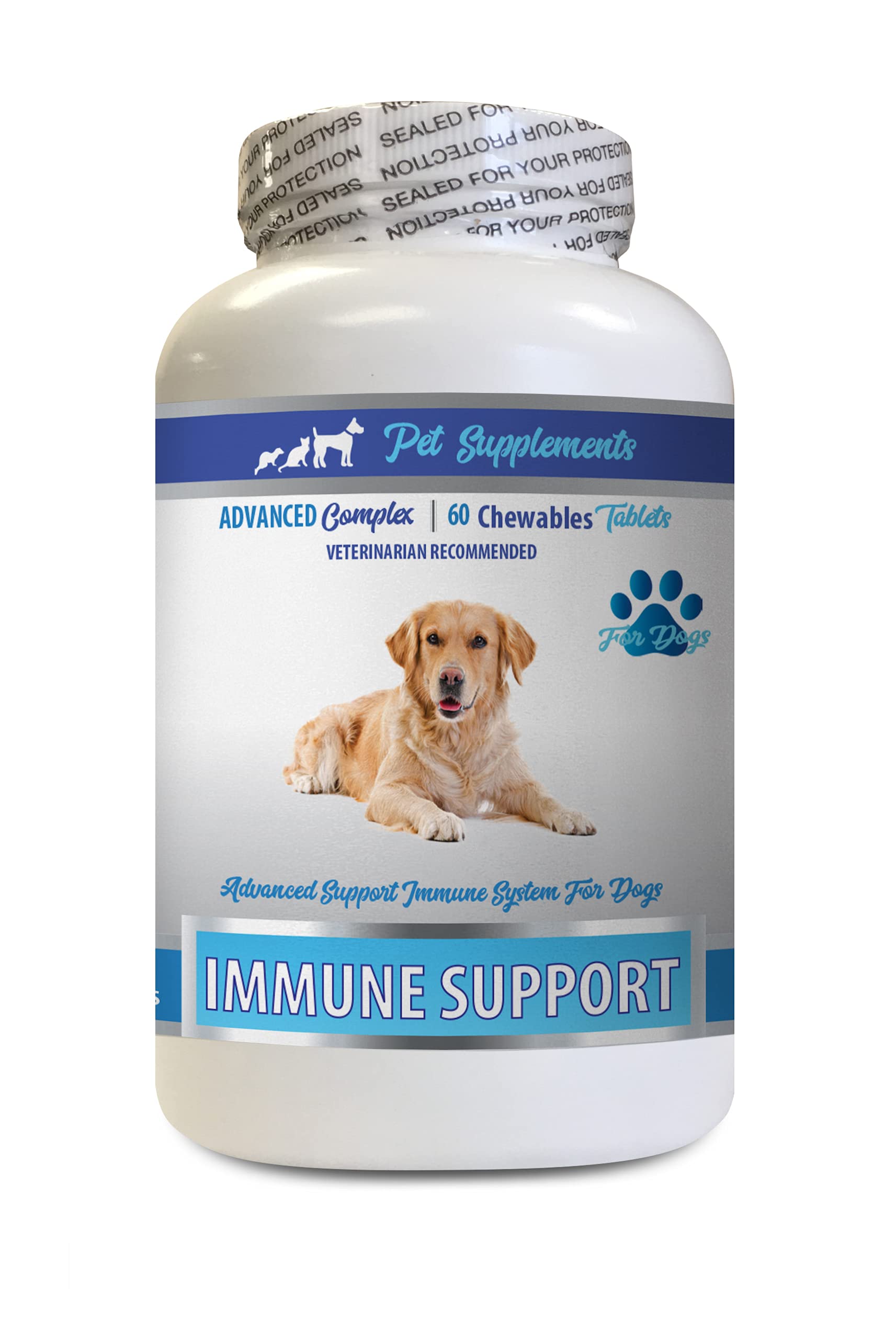 PET SUPPLEMENTS & NUTRITION LLC Dog Immune Support - Advanced Dog Immune Support - Veterinarian Recommended Complex - Dog Turmeric Treat - 1 Bottle (60 Treats)