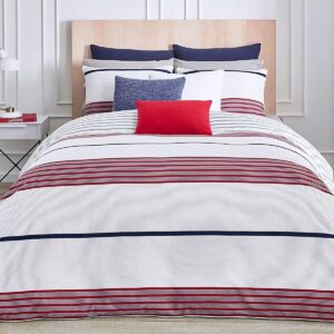 lacoste milady comforter set, full/queen, red