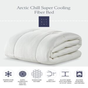 Ella Jayne Arctic Chill Mattress Topper, Soft Cooling Shell, adds 2" loft, fits 18" Mattress, Machine wash - Queen