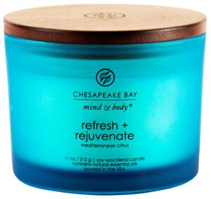 chesapeake bay candle pt41327 scented candle, refresh + rejuvenate (mediterranean citrus), coffee table