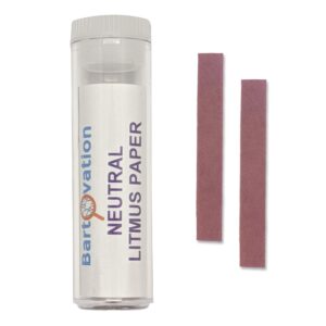 neutral litmus paper [vial of 100 test strips] for acidity/alkalinity testing