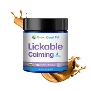 green coast pet lickable actives (calming) supplement for dogs, 16 oz | made in usa | 30 day supply