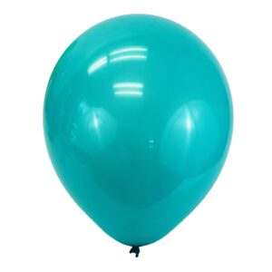 allgala latex balloons for parties | helium grade bulk balloon pack | ideal for birthday party decorations, baby shower, christmas party | colored balloons for events | 100ct 12" - turquoise