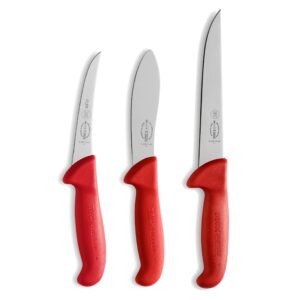 f. dick – ergogrip knife set - 3 piece hunting knife set consisting of boning knife, skinning knife & cut-off knife - ideal for hunters - nsf certified - high carbon - ultra sharp - made in germany