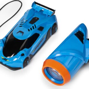 Air Hogs, Zero Gravity Light, Light-Guided Wall Racer, Wall Climbing Race Car,Blue