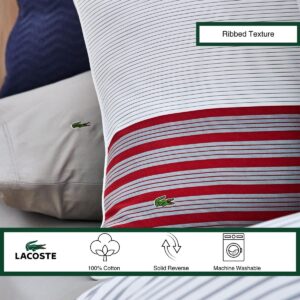 Lacoste Milady Comforter Set, Full/Queen, Red