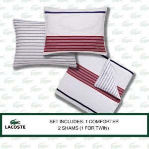 Lacoste Milady Comforter Set, Full/Queen, Red