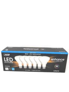 feit electric dimmable led br 30 flood 65w 6 pack daylight, 6count(pack of 1)