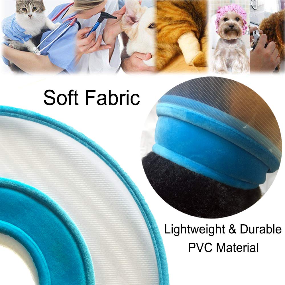 Adjustable Pet Recovery Collar Cat Cone, US Patented Product Soft Edge Plastic Dog Cone Anti-Bite Lick Wound Healing Safety Practical Protective E-Collar