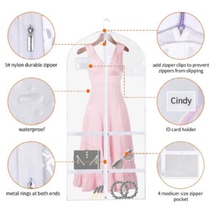 Dance Costume Garment Bag, 3 Packs Dance Garment Bag, Costume Bags For Dancers, Garment Bag for Hanging Clothes, Garment Bag for Dance Costumes,Garment Bags with Pockets for Dance