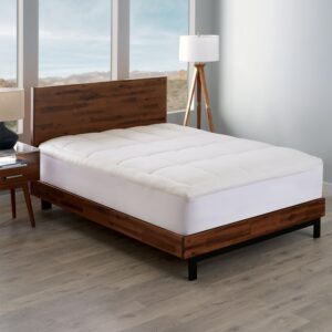 ella jayne arctic chill mattress topper, soft cooling shell, adds 2" loft, fits 18" mattress, machine wash - queen