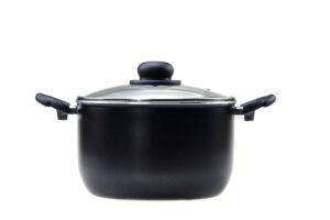 ravelli italia linea 30 non stick stock pot with glass lid (3.2 quart)