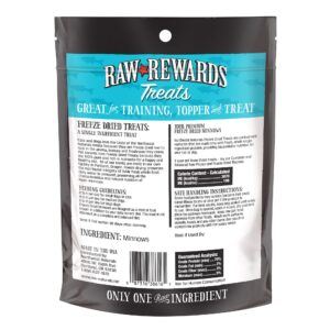 Northwest Naturals Raw Rewards Freeze-Dried Minnow Treats for Dogs and Cats - Bite-Sized Pieces - Healthy, 1 Ingredient, Human Grade Pet Food, All Natural - 1 Oz