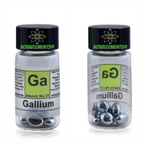 gallium metal element 31 sample 99.995% pure 5 grams shiny pellets in labeled glass vial