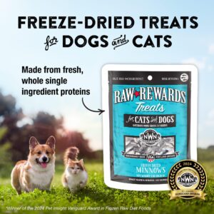 Northwest Naturals Raw Rewards Freeze-Dried Minnow Treats for Dogs and Cats - Bite-Sized Pieces - Healthy, 1 Ingredient, Human Grade Pet Food, All Natural - 1 Oz