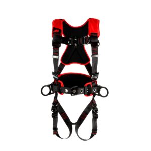 3m protecta comfort construction style positioning/climbing harness 1161222, black, x-large, 1 ea/case