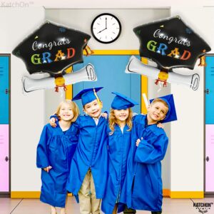 KatchOn, Graduation Cap Balloons - Big 24 Inch | Graduation Hat Balloons, Graduation Decorations Class of 2024 | Congrats Grad Balloons, Graduation Foil Balloons | Graduation Balloons Class of 2024