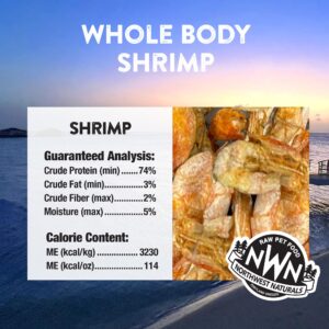 Northwest Naturals Raw Rewards Freeze-Dried Shrimp Treats for Dogs and Cats - Bite-Sized Pieces - Healthy, 1 Ingredient, Human Grade Pet Food, All Natural - 1 Oz