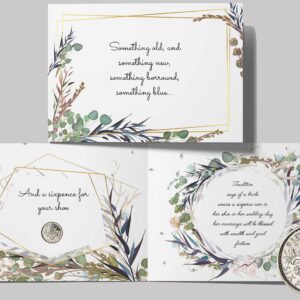 ASVP Shop Authentic Sixpence Coin With Card & Envelope For the Bride - Something Old, Something New, Something Borrowed, Something Blue, and a Sixpence for her shoe