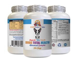 vitamins for dogs eyes - dogs total health formula - advanced support - hair coat teeth gums eye urinary care - vitamin e for dogs skin - 60 tablets (1 bottle)