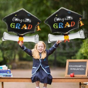 KatchOn, Graduation Cap Balloons - Big 24 Inch | Graduation Hat Balloons, Graduation Decorations Class of 2024 | Congrats Grad Balloons, Graduation Foil Balloons | Graduation Balloons Class of 2024