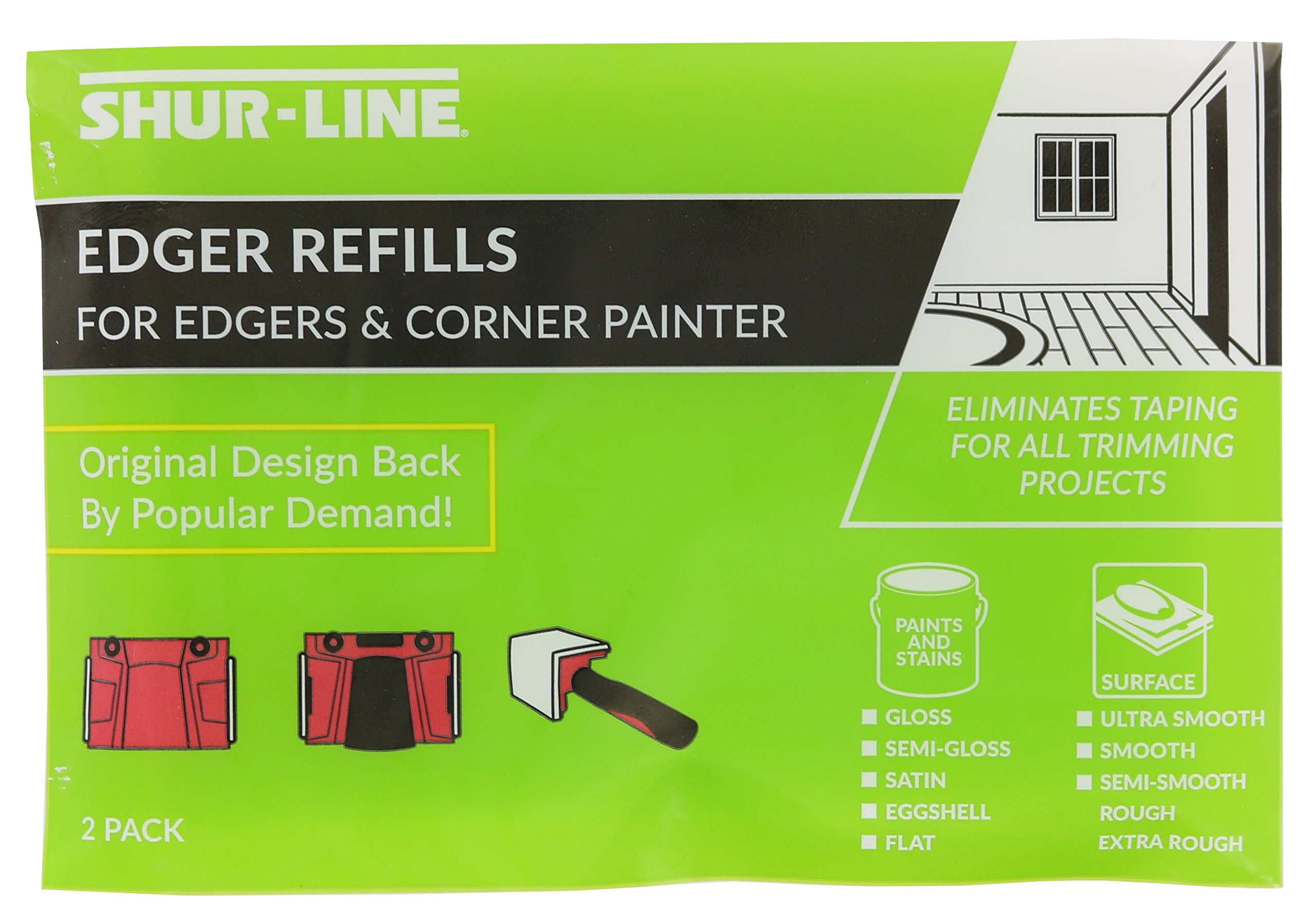 Shur-Line 2001046 Replacement Pad Bundle for Corner Painter and Edger 3.75 x 4.75 Inches (8 Pads Included)