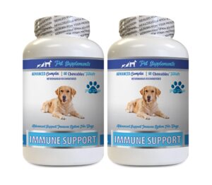 dog itching skin relief allergy immune bites for dogs - advanced dog immune support - veterinarian recommended complex - turmeric curcumin bites for dogs - 2 bottles (120 treats)