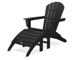 polywood south beach 2-piece adirondack chair set with ottoman