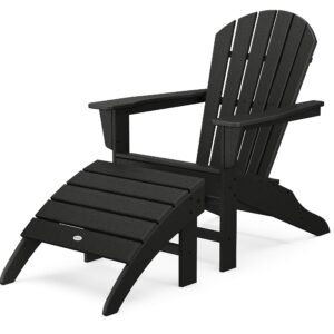 POLYWOOD South Beach 2-Piece Adirondack Chair Set with Ottoman