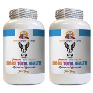 Dog Dental Treats Large - Dogs Total Health Formula - Advanced Support - Hair Coat Teeth Gums Eye Urinary Care - quercetin for Dogs - 120 Tablets (2 Bottles)