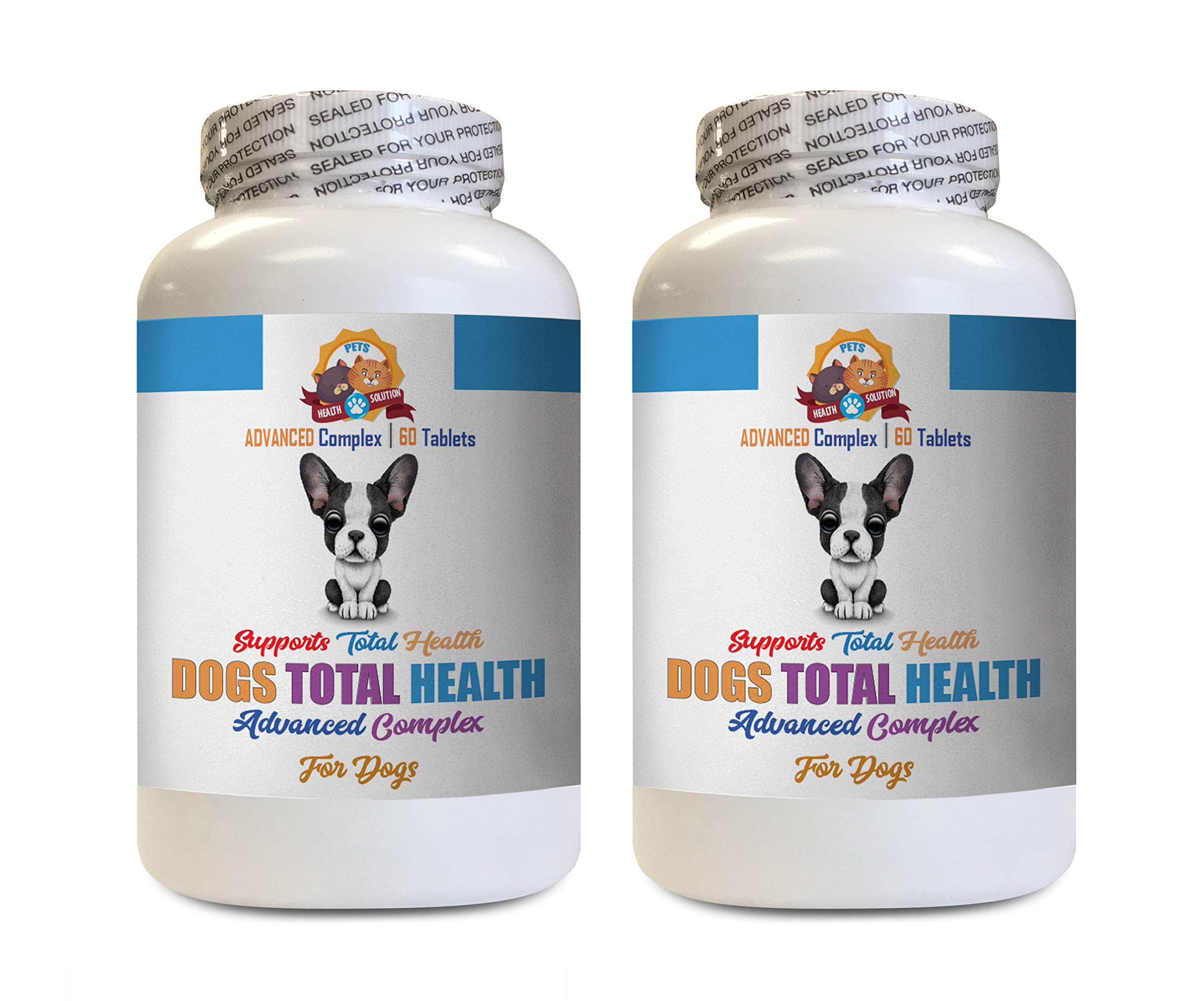 Dog Dental Treats Large - Dogs Total Health Formula - Advanced Support - Hair Coat Teeth Gums Eye Urinary Care - quercetin for Dogs - 120 Tablets (2 Bottles)