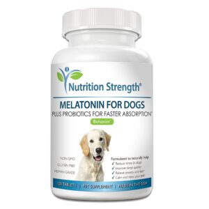 nutrition strength melatonin for dogs, 120 chewable tablets