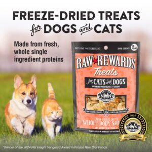 Northwest Naturals Raw Rewards Freeze-Dried Shrimp Treats for Dogs and Cats - Bite-Sized Pieces - Healthy, 1 Ingredient, Human Grade Pet Food, All Natural - 1 Oz