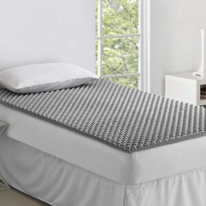 classic foam twin xl dorm bedding topper - nighttime gray