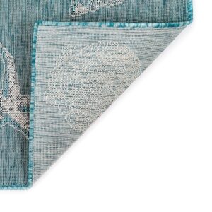 Liora Manne Shells Aqua Indoor Outdoor Area Rug, 3'3" x 4'11"