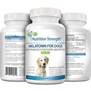 Nutrition Strength Melatonin for Dogs, 120 Chewable Tablets