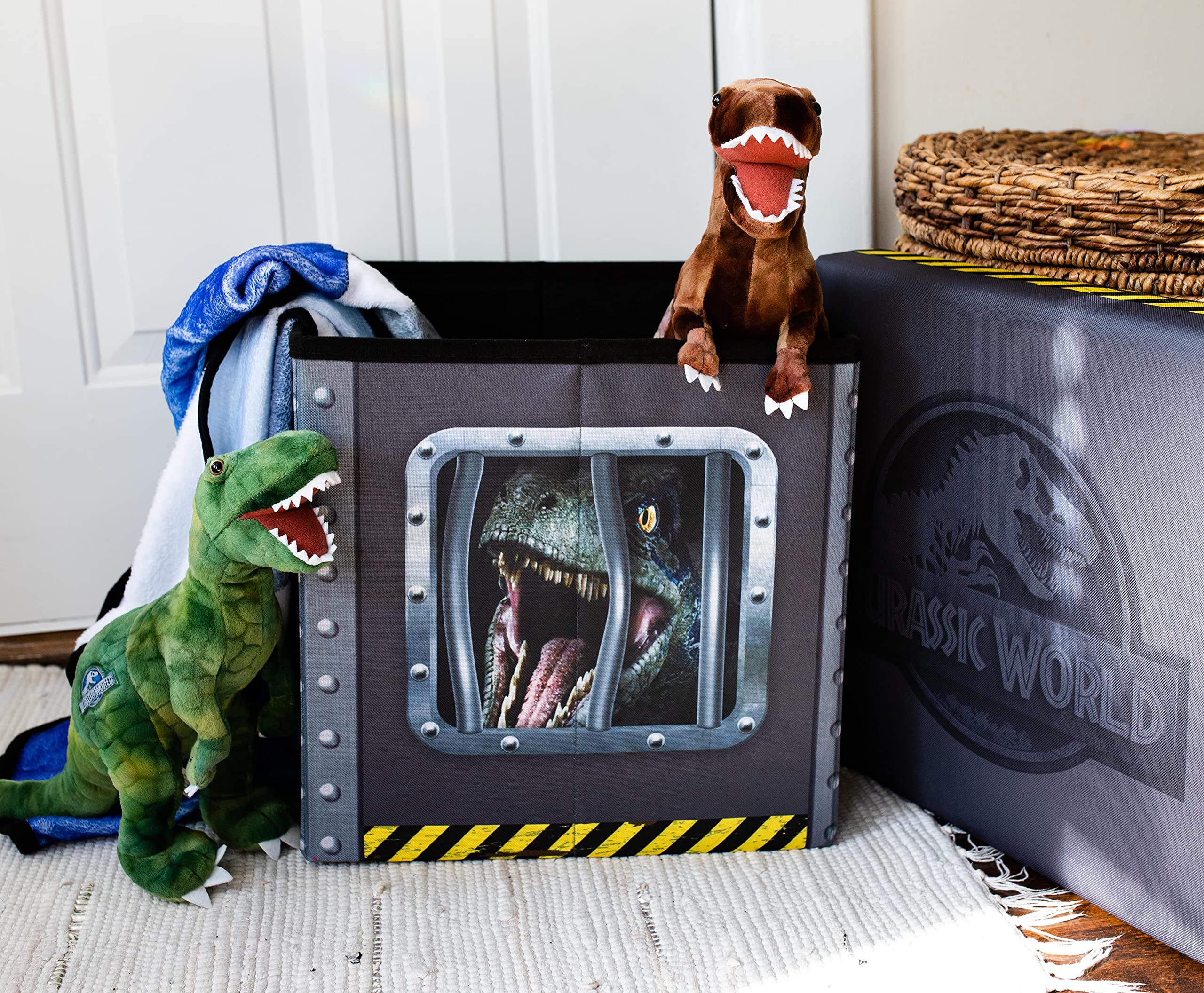 Jurassic World Foldable Storage Bin Cube Organizer with Lid | 15 Inches