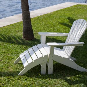 POLYWOOD South Beach 2-Piece Adirondack Chair Set with Ottoman