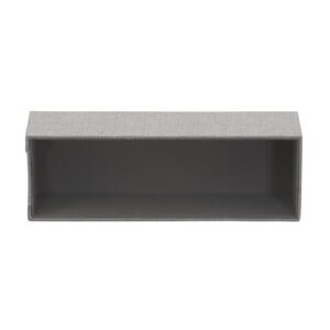 Household Essentials Grey 725-1 Deep Drawer Organizer Box for Storage | 12 in x 4 in x 3.13, Silver