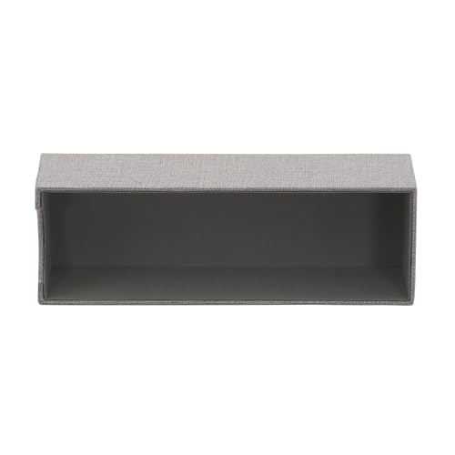 Household Essentials Grey 725-1 Deep Drawer Organizer Box for Storage | 12 in x 4 in x 3.13, Silver