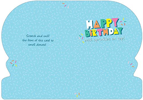 Paper House Pink Donut Scratch and Sniff Birthday Card for Kids