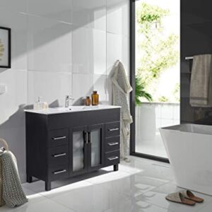 Laviva Nova 48 - Espresso Cabinet Ceramic Basin Countertop