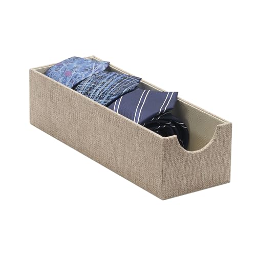 Household Essentials Brown 720-1 Deep Drawer Organizer Box for Storage | 12 in x 4 in x 3.13