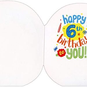 Birthday Note Card - 6th Birthday Foil