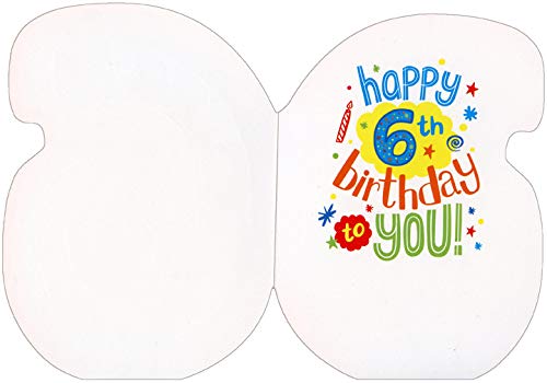 Birthday Note Card - 6th Birthday Foil